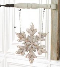 Whitewash Double Sided Wood Snowflake Arrow Replacement Sign – DL ...