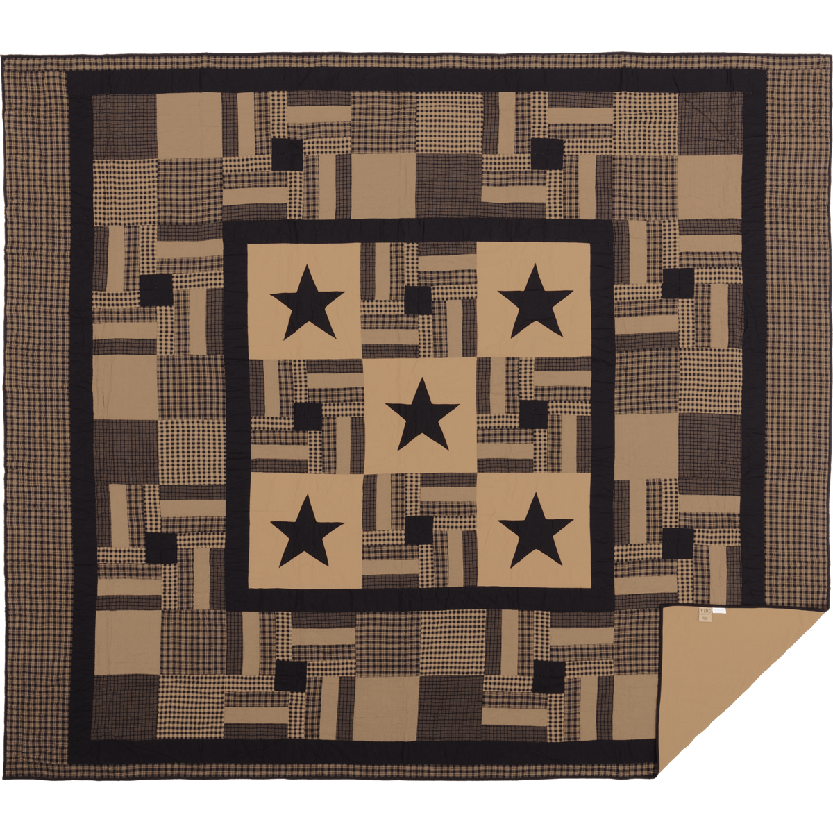 Black Star Check Quilt (Choose Size) – DL Country Barn