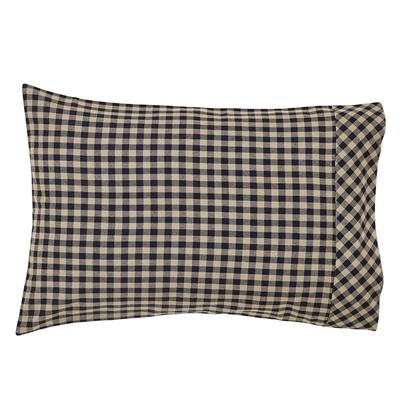 Black Check Pillowcases - Set of 2 – DL Country Barn