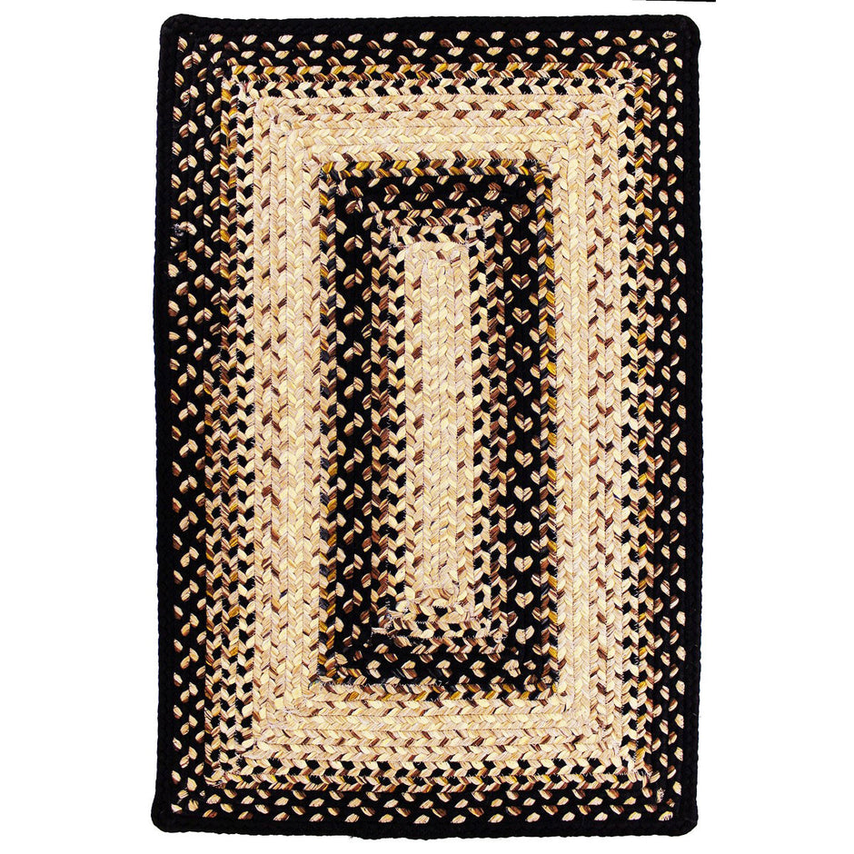 Black Mist Ultra Durable Braided Rug | Outdoor Braided Rug by Homespice ...