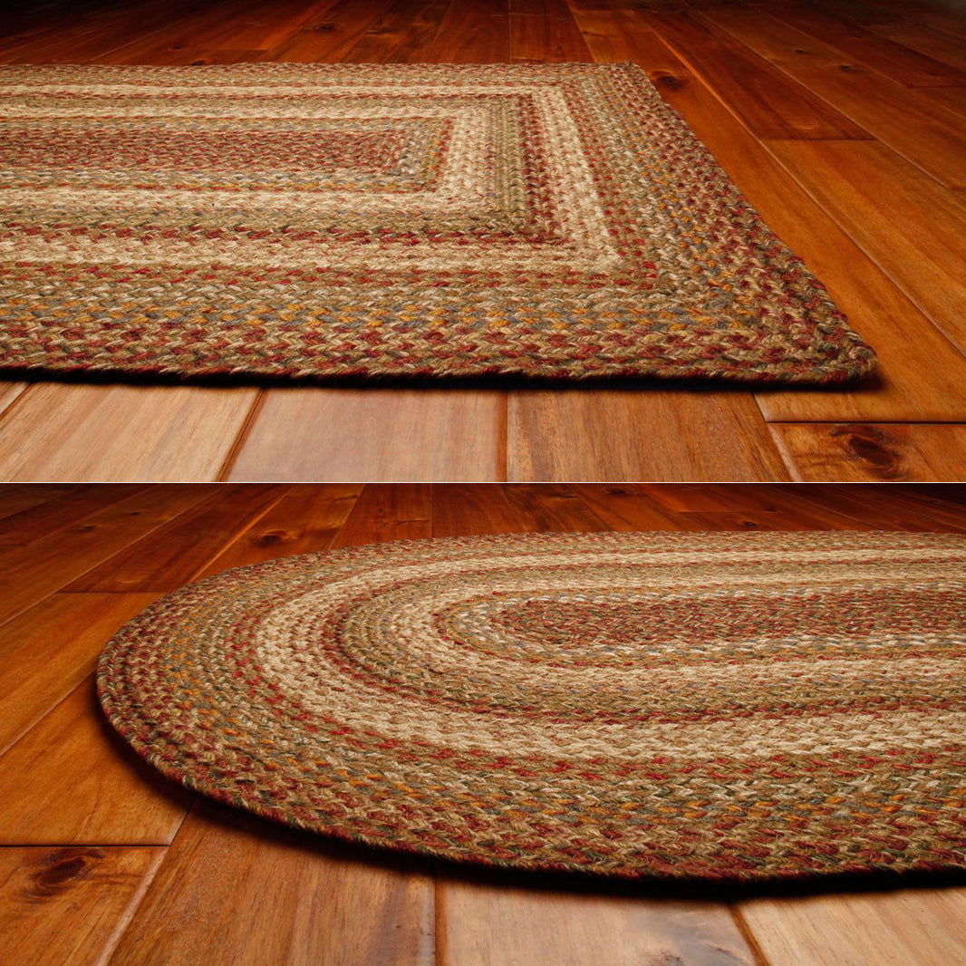 Harvest Jute Braided Rug | Country Primitive Braided Jute Rug by ...