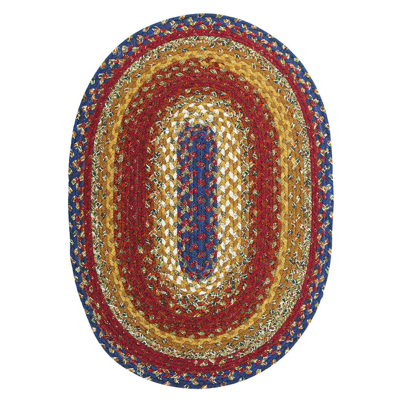 Log Cabin Step Cotton Braided Rug | Country Primitive Braided Rug by ...