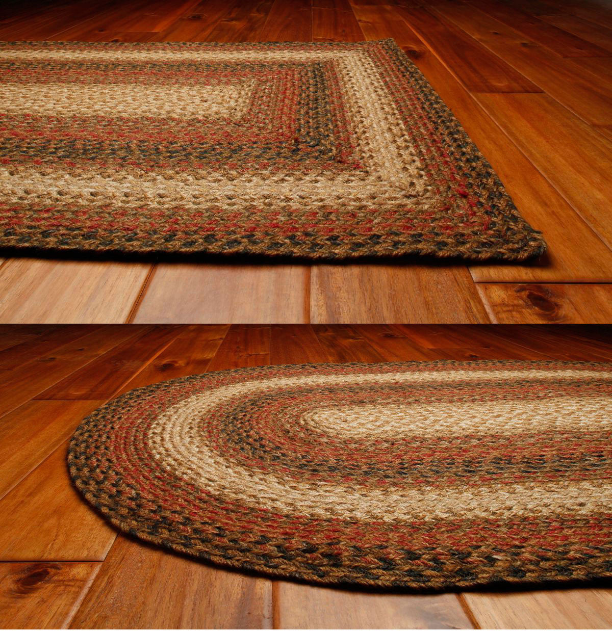 Russett Jute Braided Rug | Country Primitive Braided Jute Rug by ...