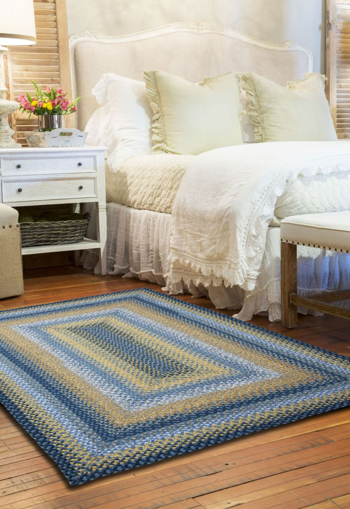 Sunflowers Cotton Braided Rug | Country Primitive Braided Rug by ...